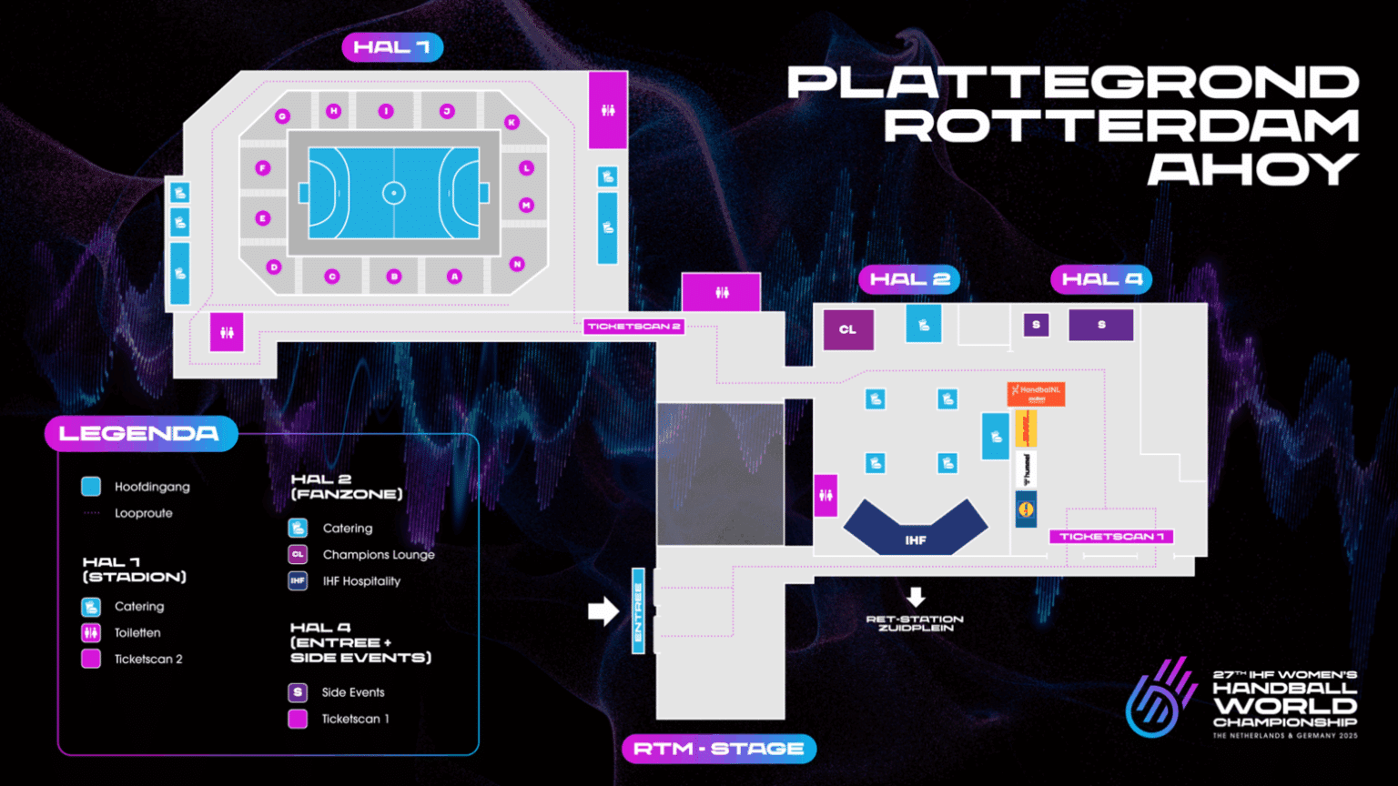 Plattegrond Rotterdam Ahoy - Women’s Handball World Championship 2025